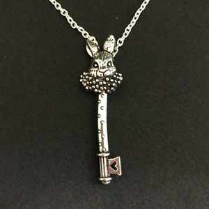 Handmade | Jewelry | Bunny Rabbit Key Silver Tone Necklace | Poshmark